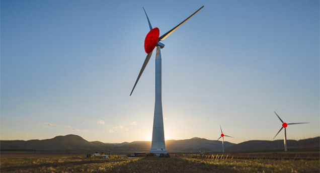 GE ecoROTR Gives Interesting Aesthetic Shift to Wind Farms — Land Art ...