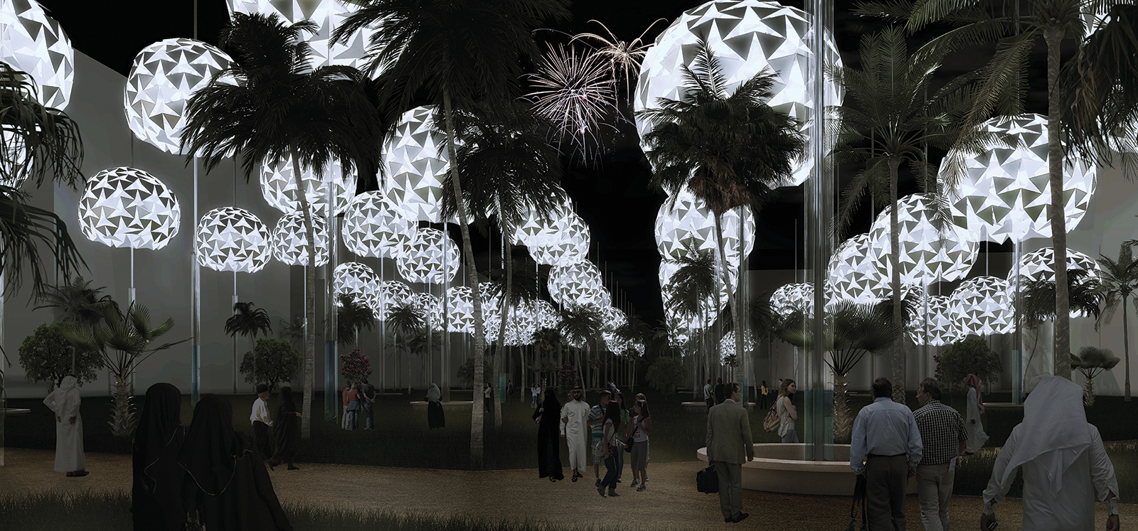 Starlit Stratus: A Dynamic Tessellated Canopy That Provides Mist, Shade ...